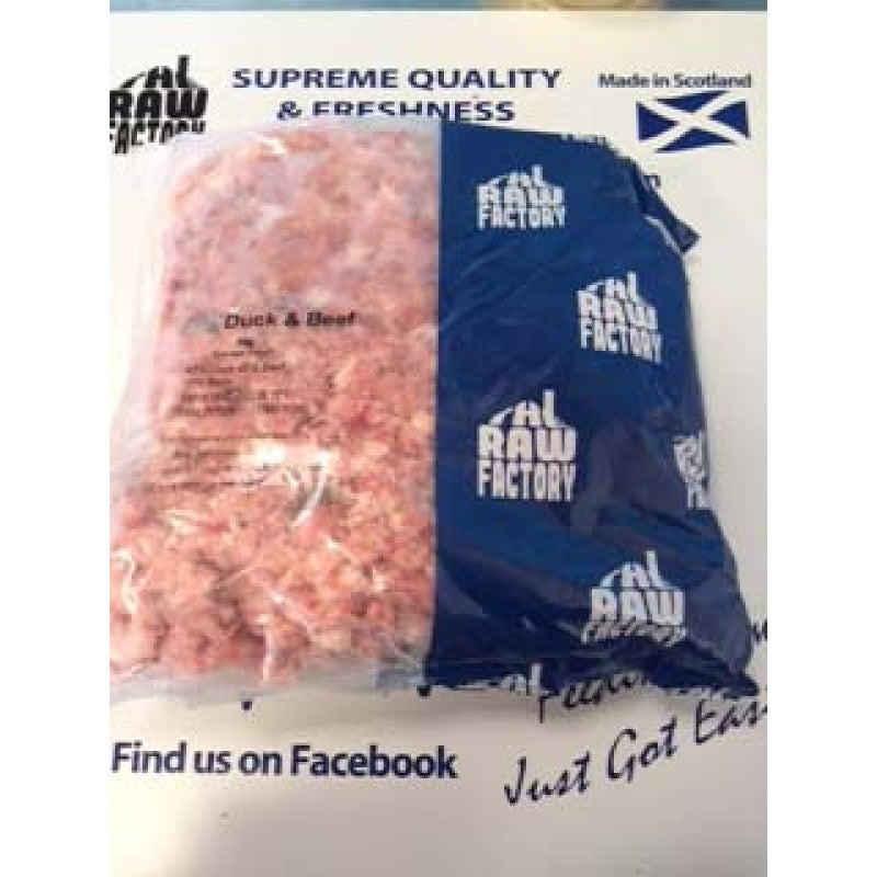 Raw Factory Duck & Beef | 1kg | 90/10 – The Natural Vet