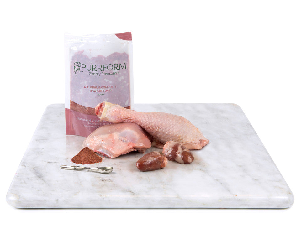 Purrform Chicken & Ground Bone with Heart – The Natural Vet